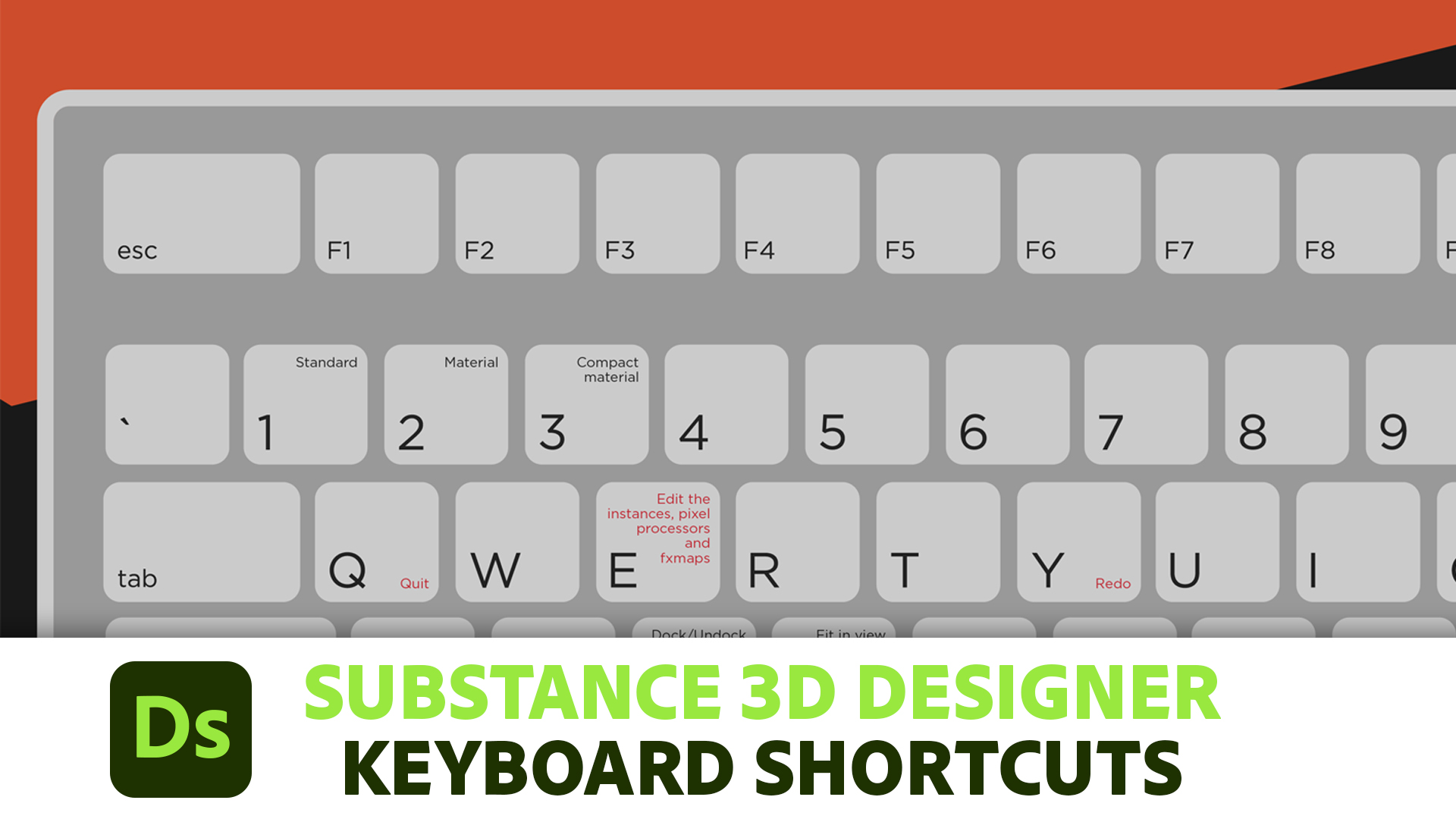 Substance 3D Designer Keyboard Shortcuts on Substance 3D Tutorials