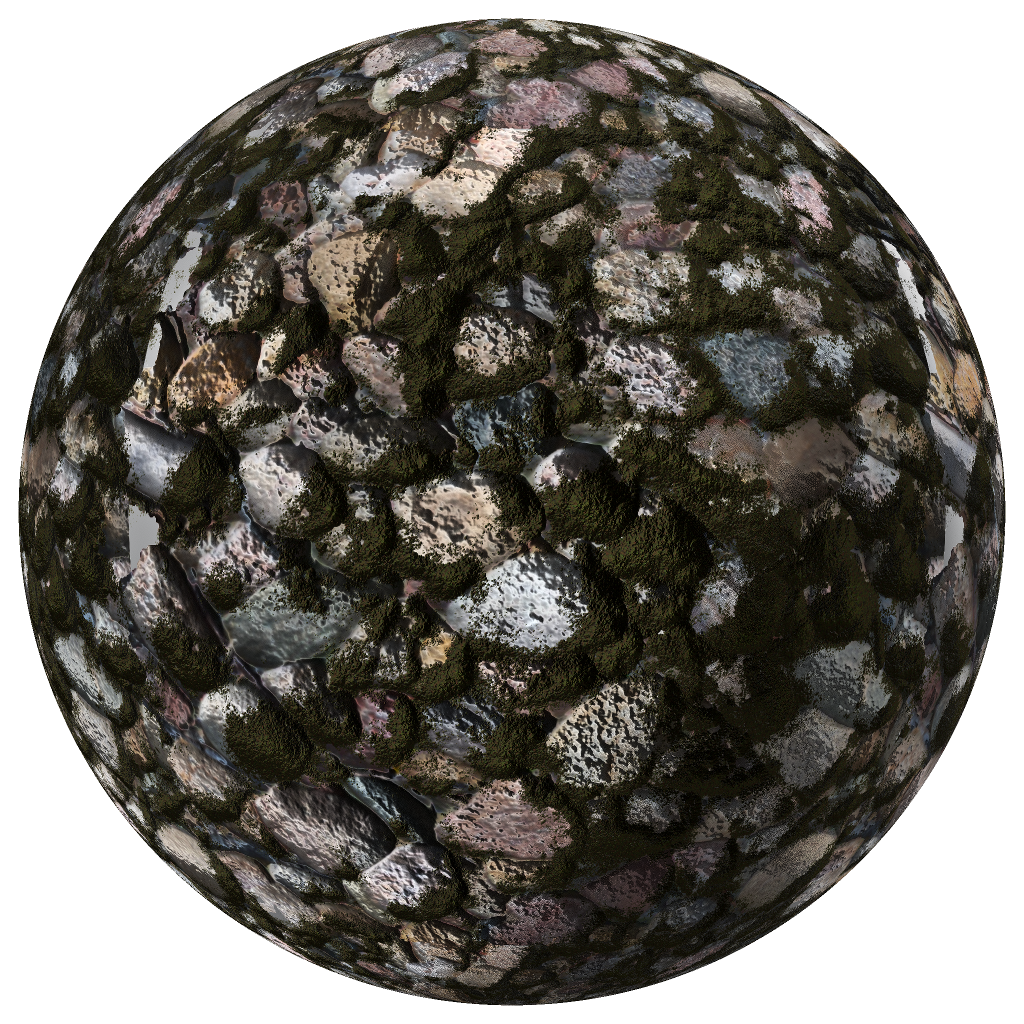 Mossy Stones Substance Material on Substance 3D Community Assets