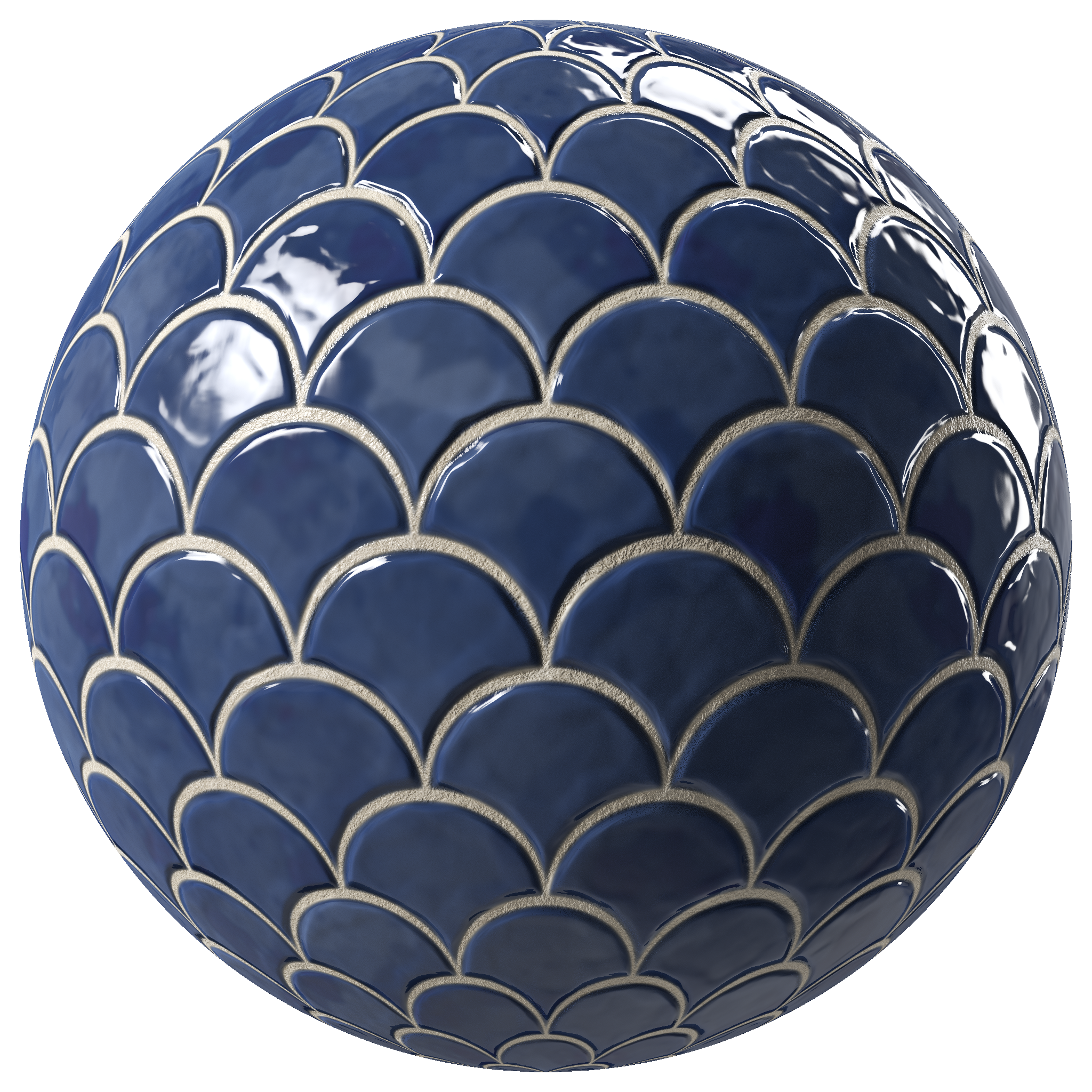 Semi Circle Wall Tiles Substance Material on Substance 3D Community Assets