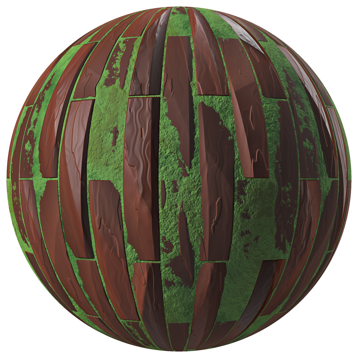 Overgrown Wooden Planks Stylized Substance Material on Substance 3D ...