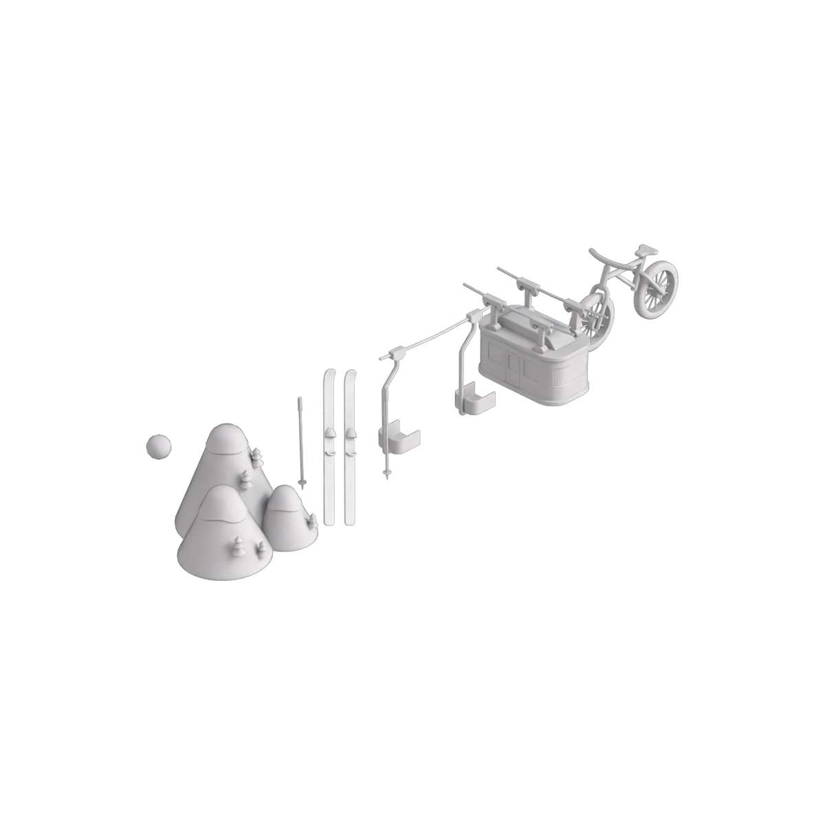 Mountain Icons Set on Substance 3D Assets