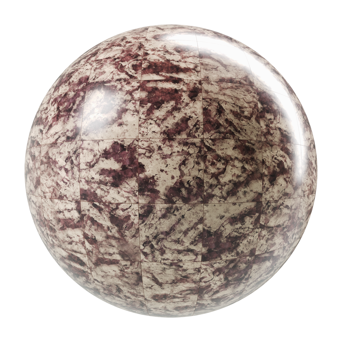 Bianco Antico Granite Grid Tiles on Substance 3D Assets