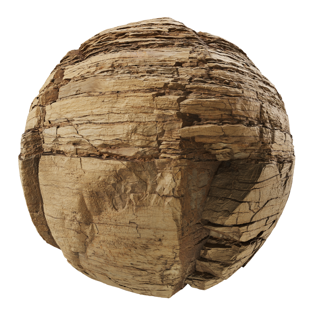 Segmented Layered Rock Cliff on Substance 3D Assets