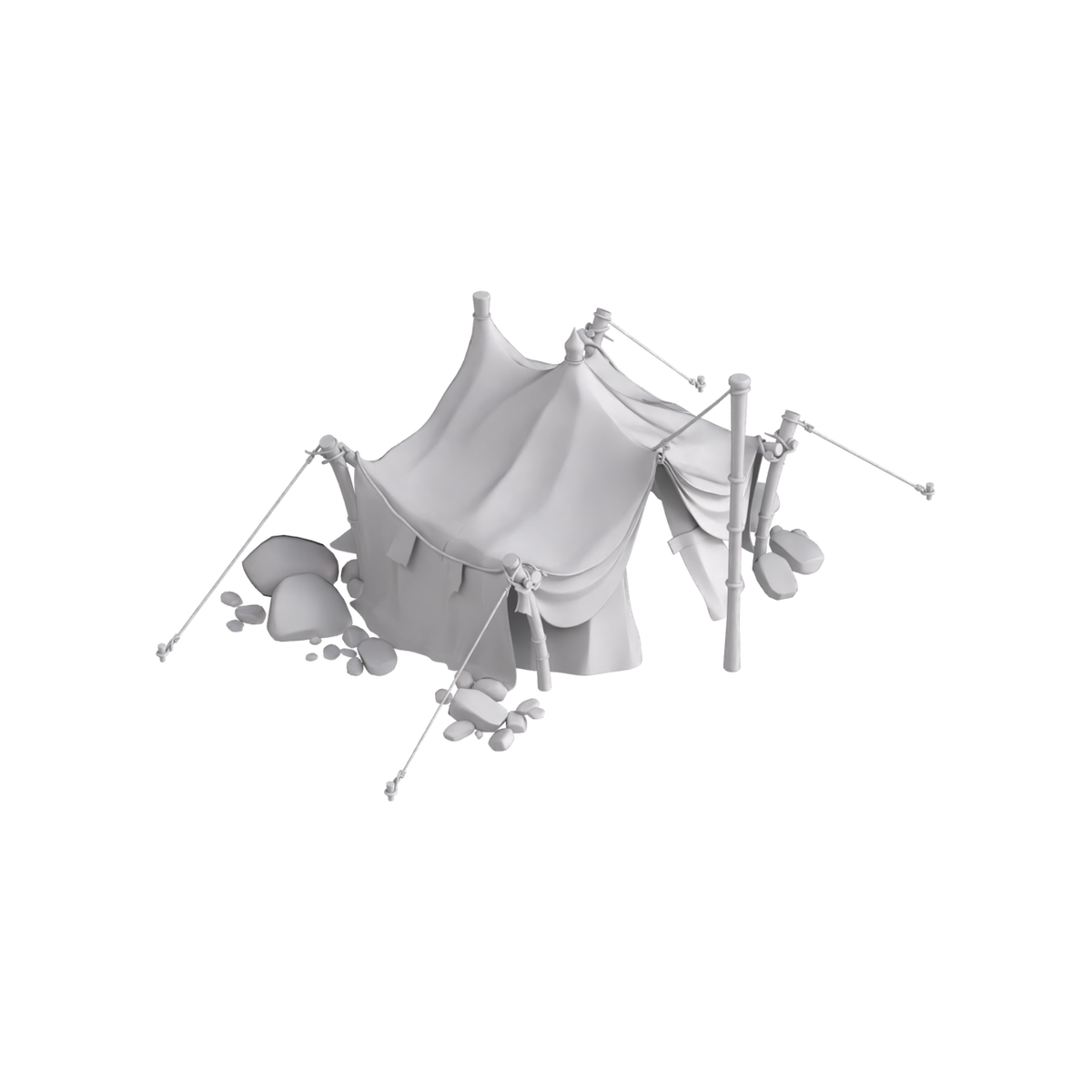 Stylized Adventure Tent 01 on Substance 3D Assets