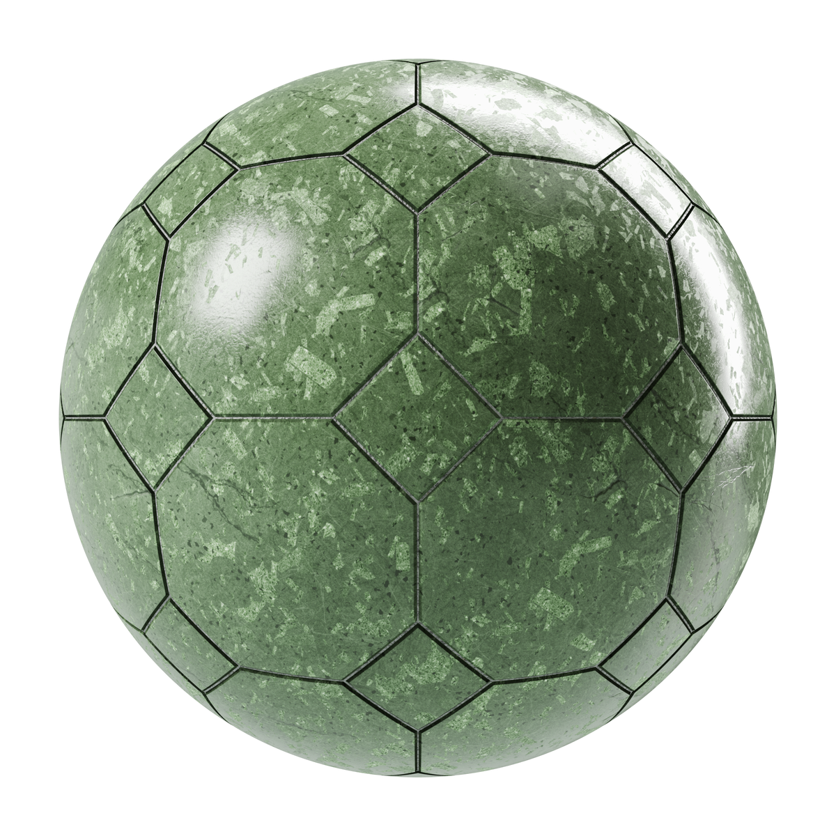 Green Porphyry Marble Octagon Tiles on Substance 3D Assets
