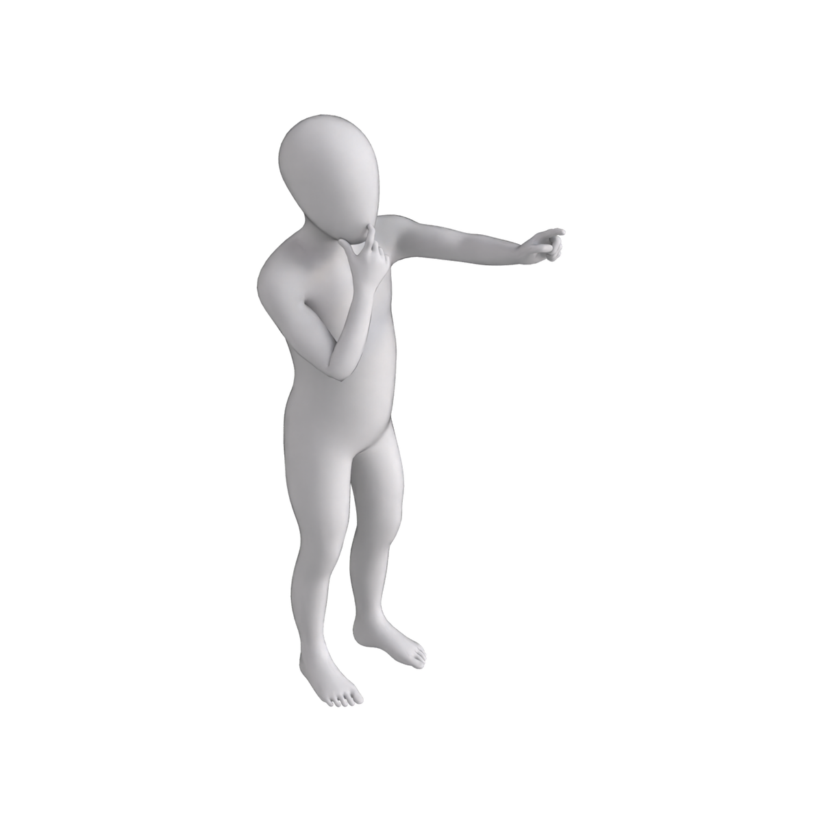 Base Model Human Kid Showing on Substance 3D Assets