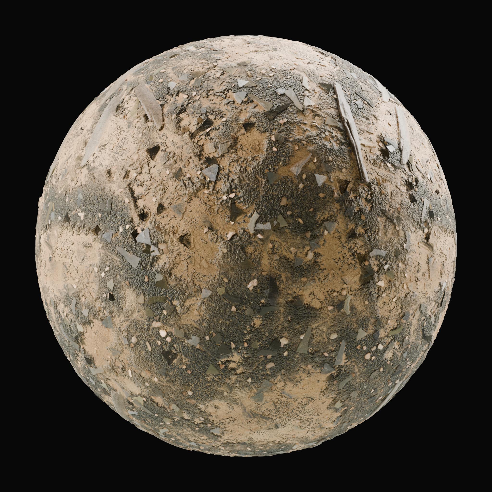 Sandy Desert Rubble on Substance 3D Assets