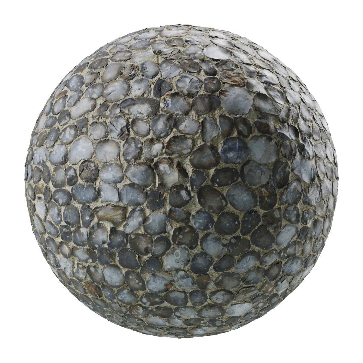 Split Flint Facade on Substance 3D Assets