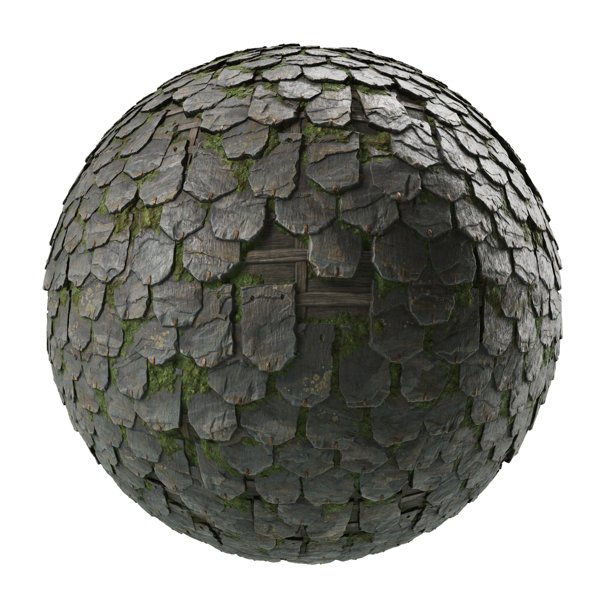 Medieval Slate Roof Tile on Substance 3D Assets
