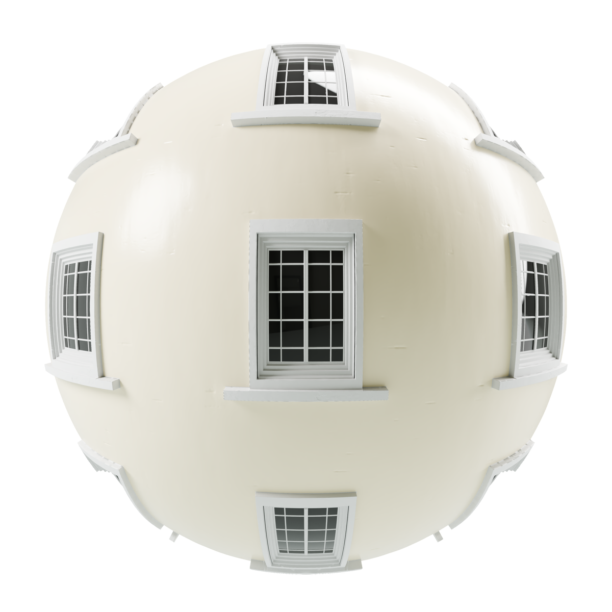 English Style Painted Square Window Facade 01 on Substance 3D Assets