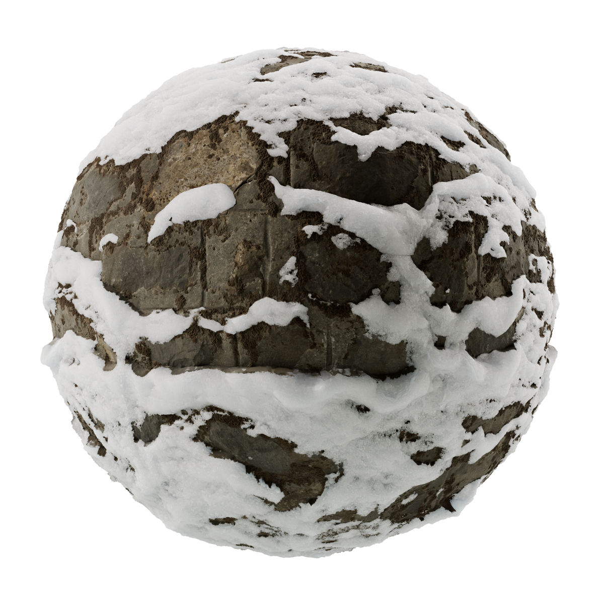 Snow Covered Retaining Wall on Substance 3D Assets