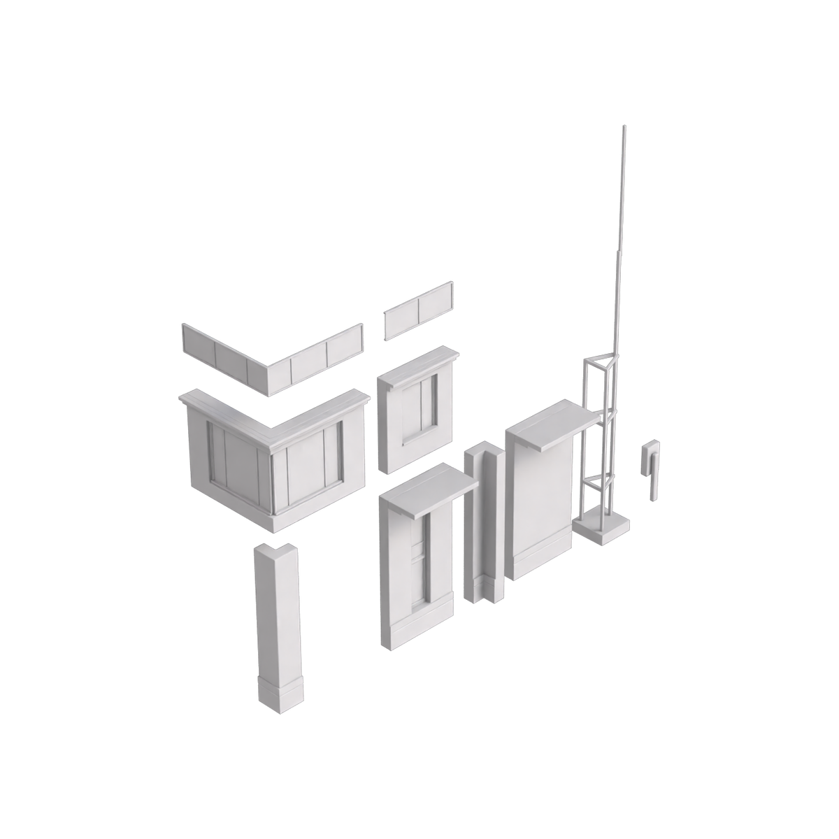 Contemporary Building Set Parts 03 on Substance 3D Assets