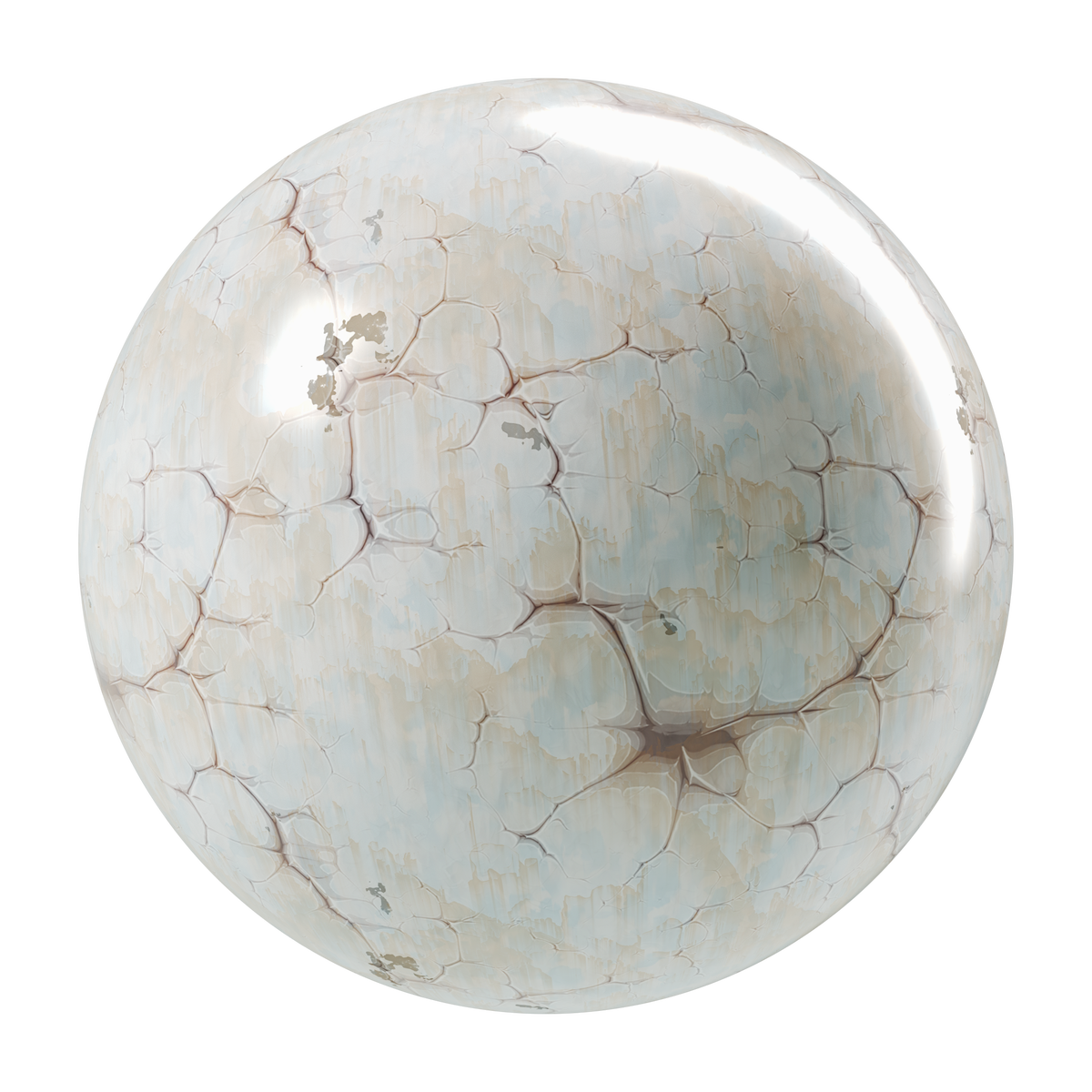 Stylized Antique White Marble on Substance 3D Assets