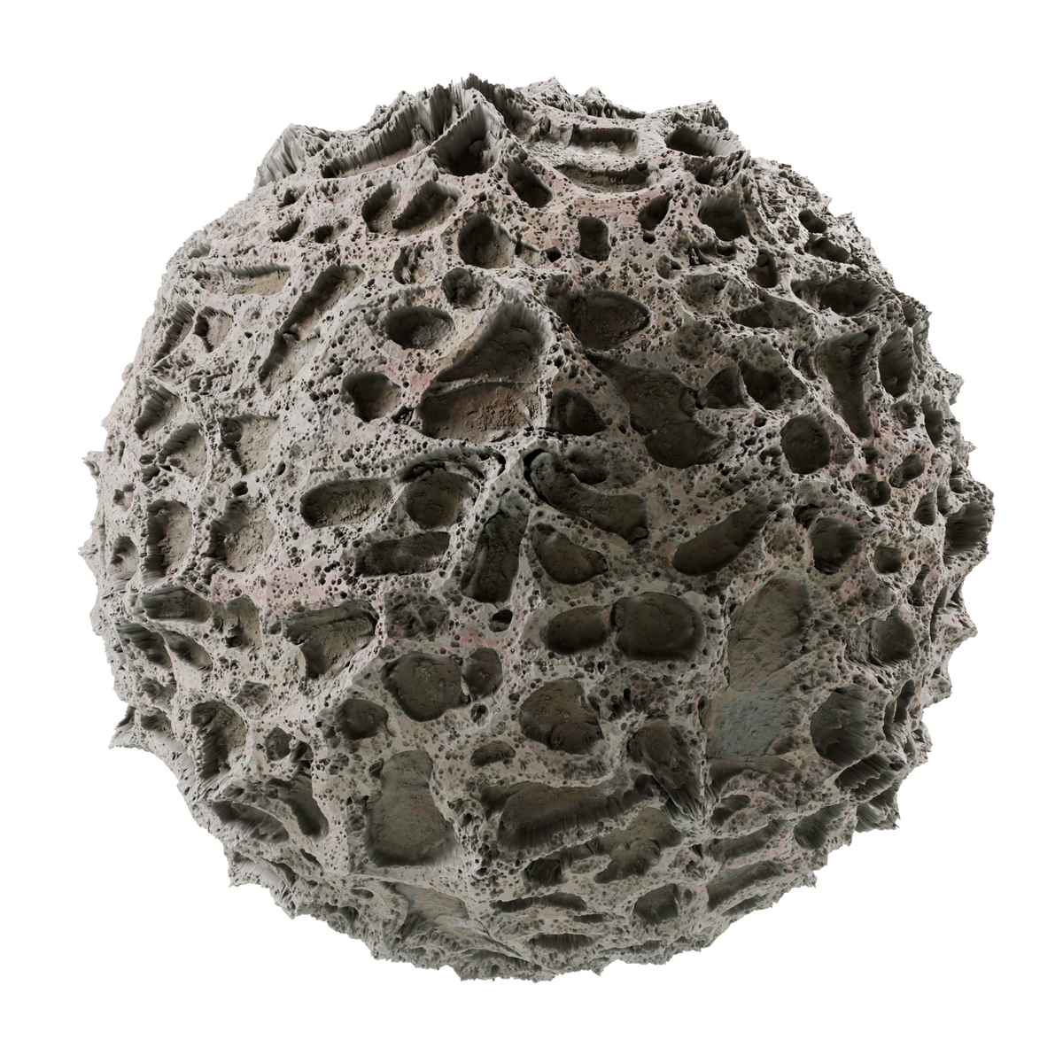 Porous Stone Mesh Concretion on Substance 3D Assets