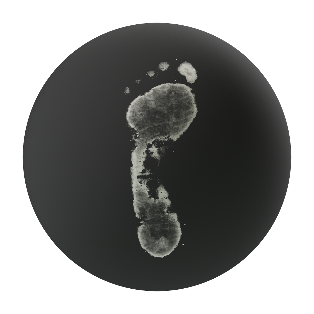 Single Fresh Paint Foot Smear on Substance 3D Assets