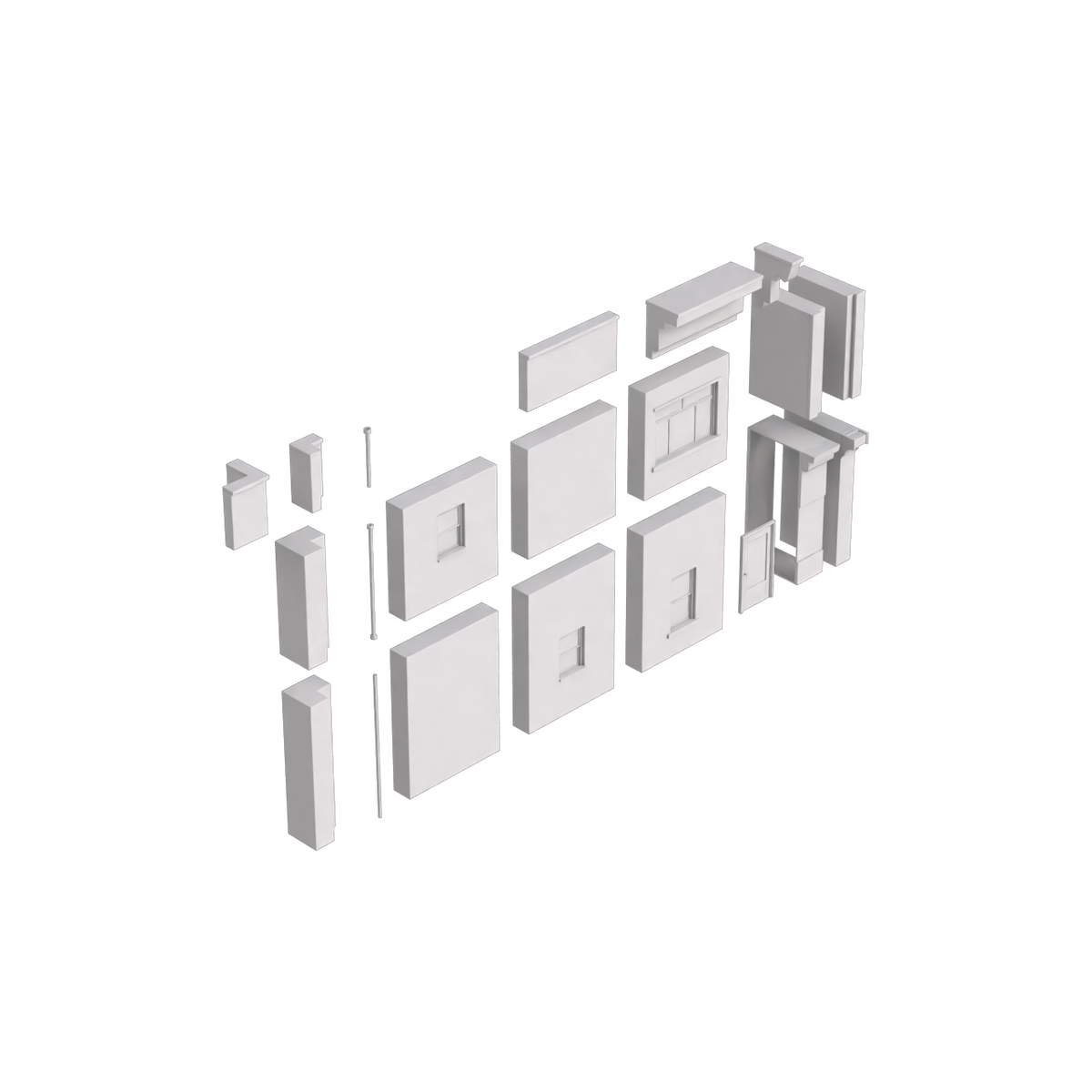 Contemporary Building Set Parts 04 on Substance 3D Assets