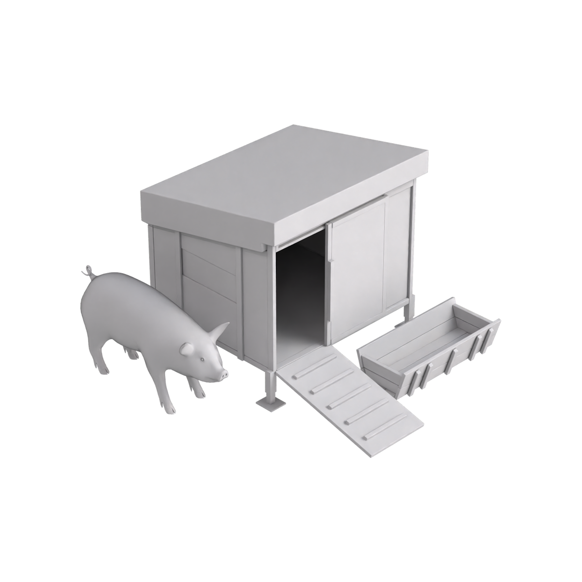 Pig Icons Set on Substance 3D Assets