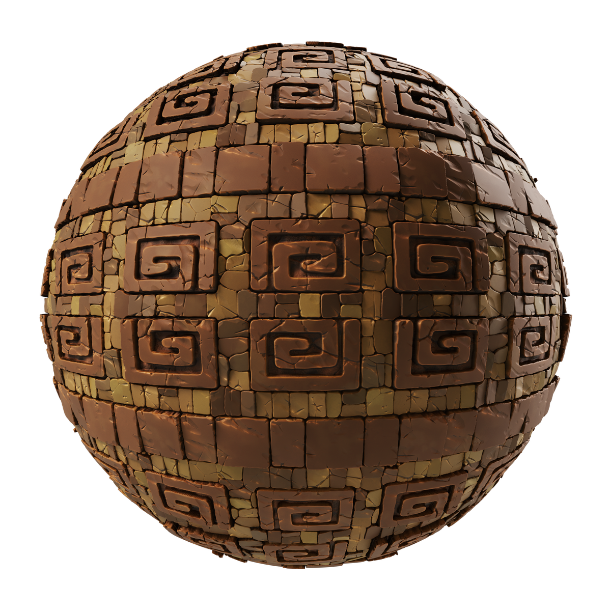 Stylized Inca Temple Wall on Substance 3D Assets