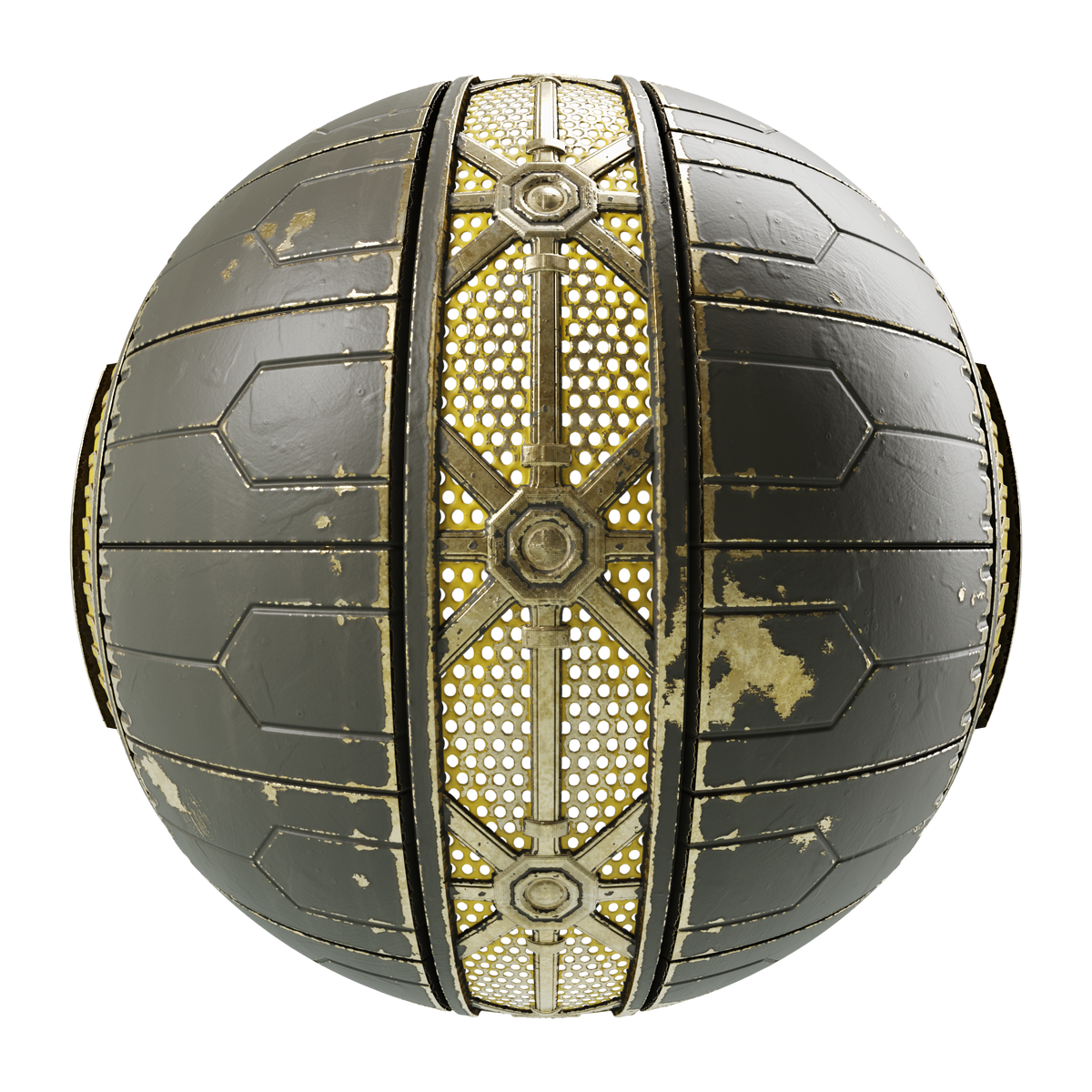 Scifi Trimsheet Reinforced Grid Metal on Substance 3D Assets