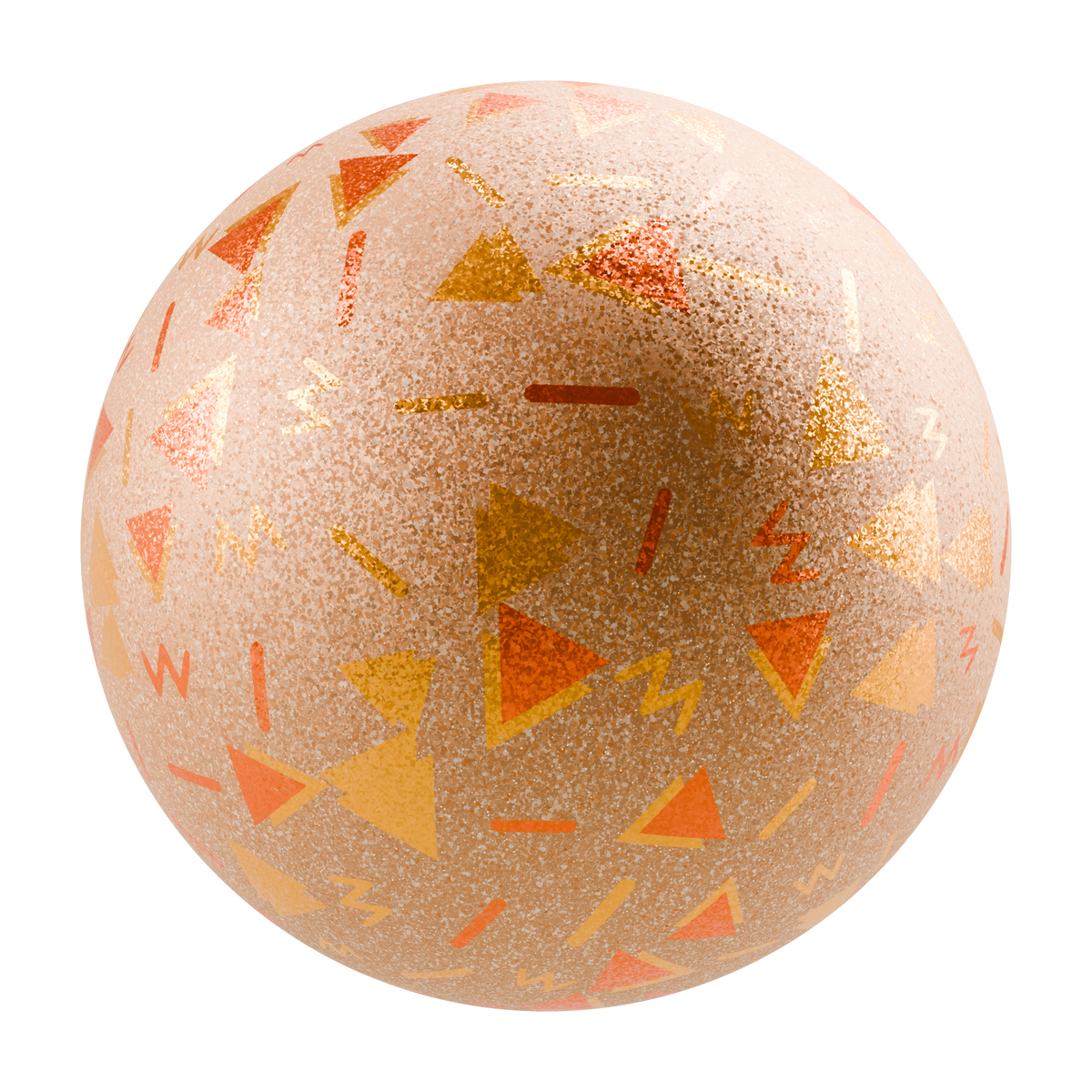Metallic Paint Memphis Pie Print on Substance 3D Assets