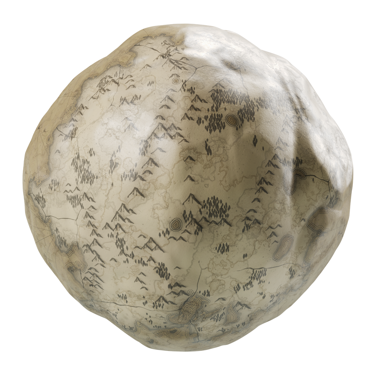 Ancient Fantasy World Map on Substance 3D Assets