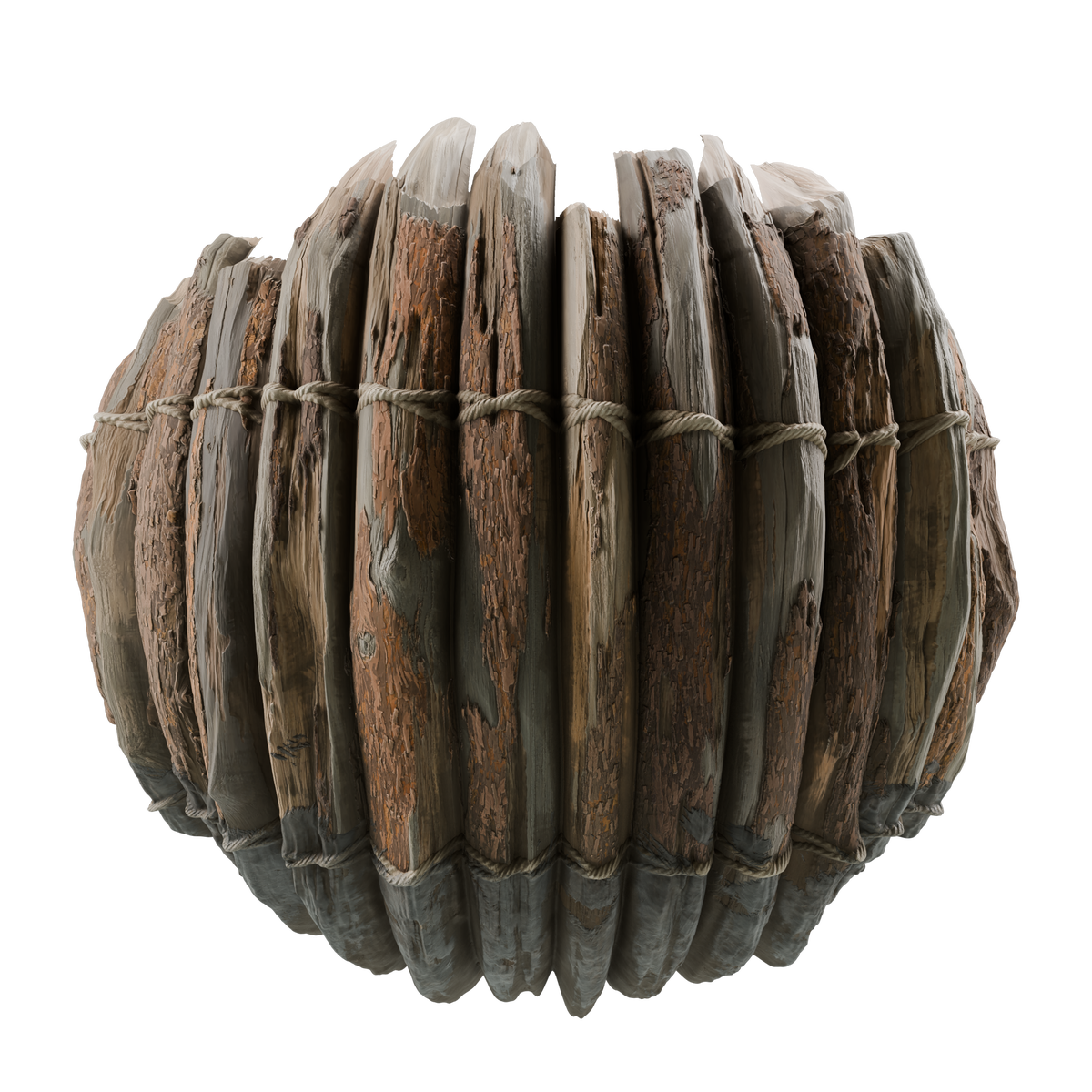 Medieval Wooden Stakes Palisade on Substance 3D Assets