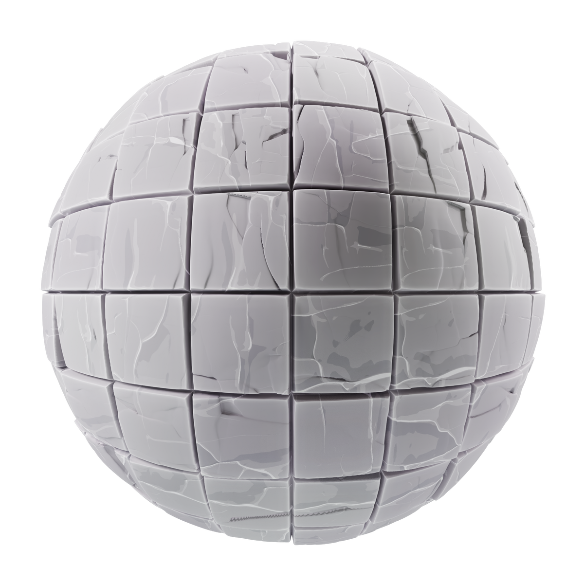 Stylized Damaged Marble Tiles on Substance 3D Assets