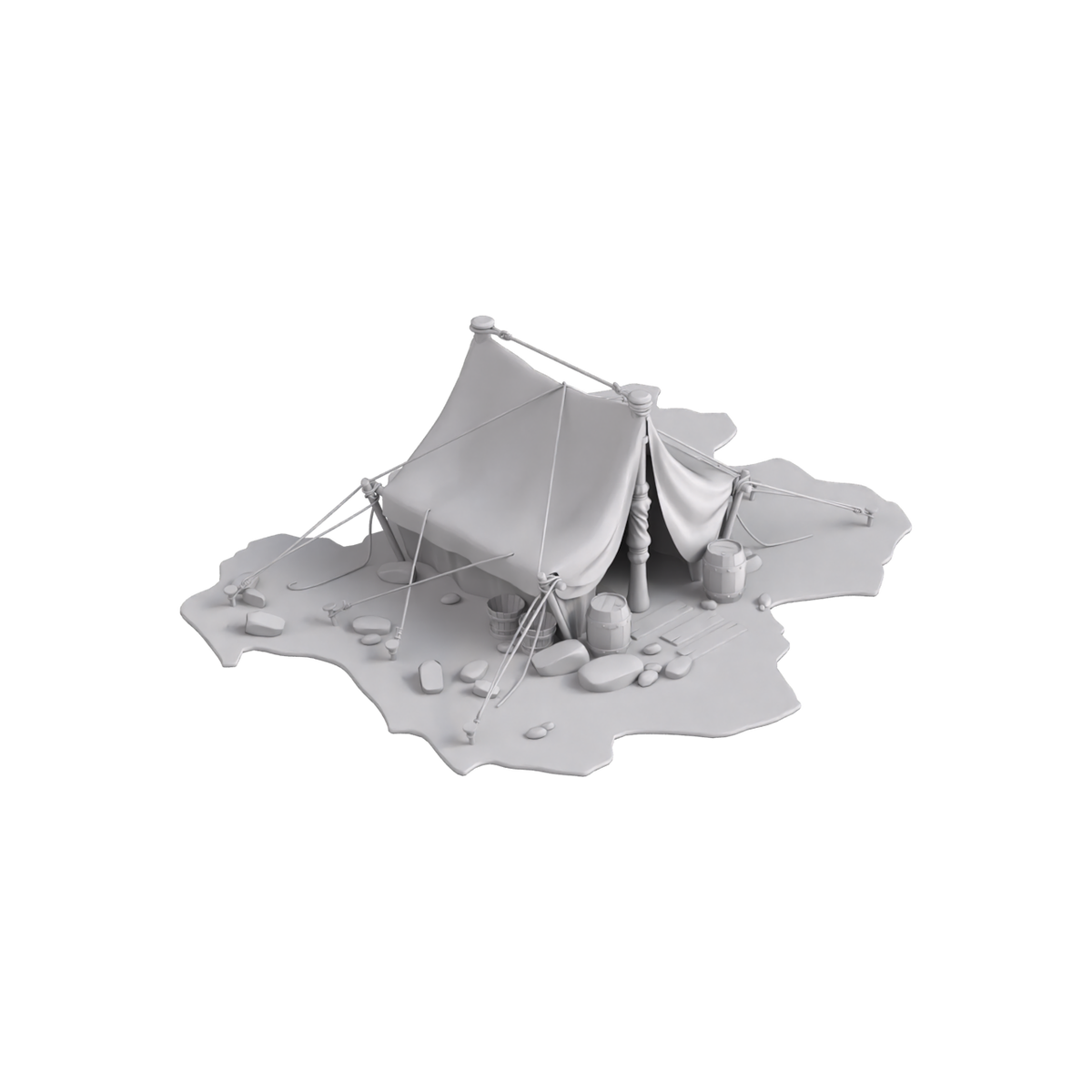 Stylized Adventure Tent 03 on Substance 3D Assets