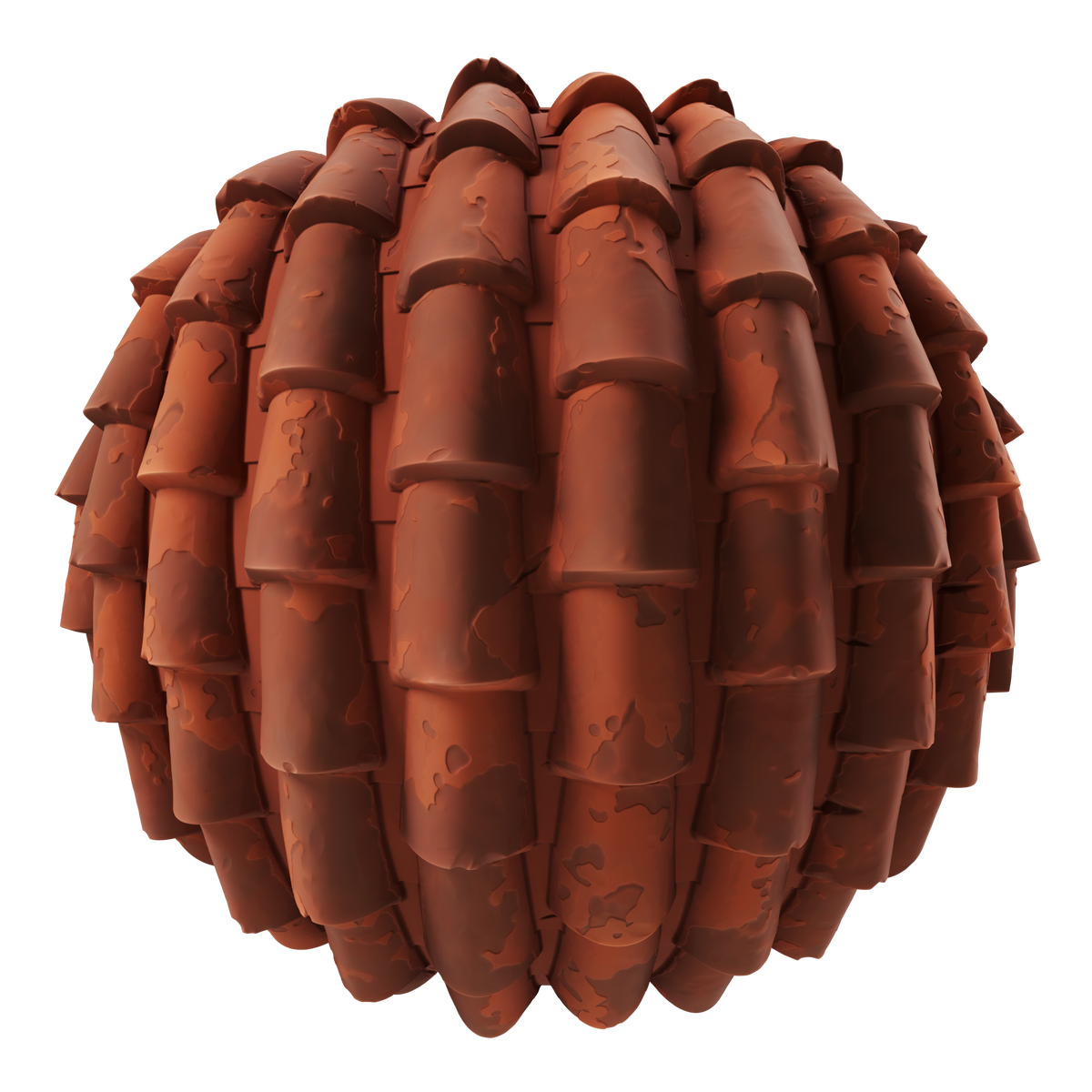 Stylized Spanish Terracotta Roof Tiles on Substance 3D Assets