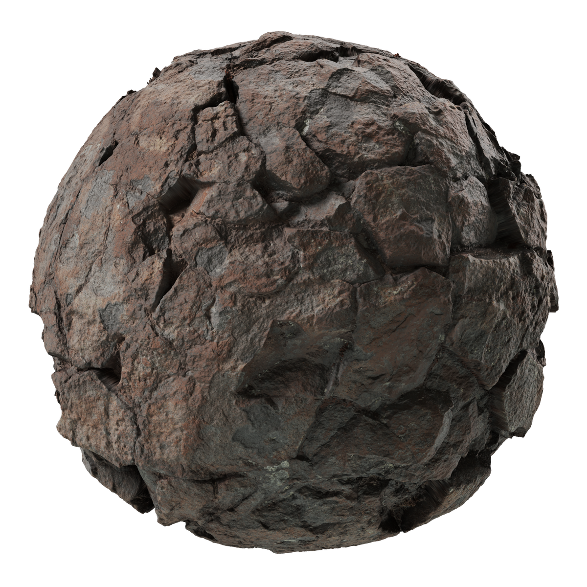 Cracked Volcanic Rock Surface on Substance 3D Assets